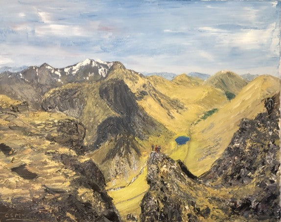 Calum MacFarlane-Barrow 'The Chancellor, Aonach Eagach, Glen Coe' oil on canvas, available to ...