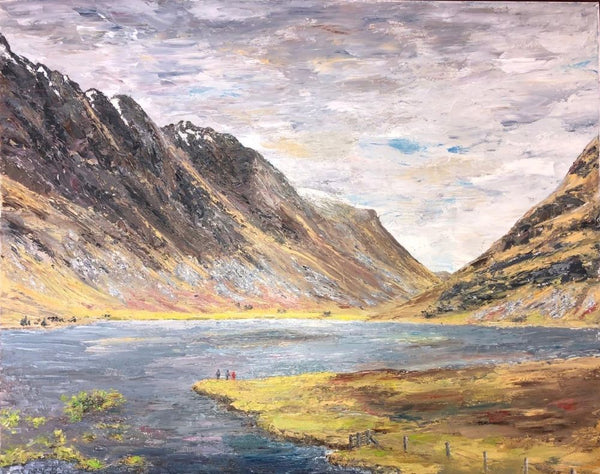 Calum MacFarlane-Barrow 'Loch Achtriochtan, Glen Coe' oil on canvas, available to purchase at ...